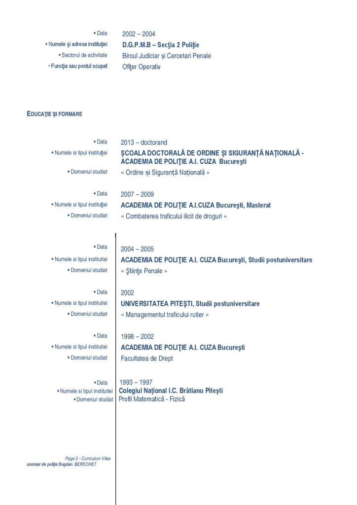 CINE este Bogdan Alexandru Berechet, noul ȘEF al Poliției Argeș ...